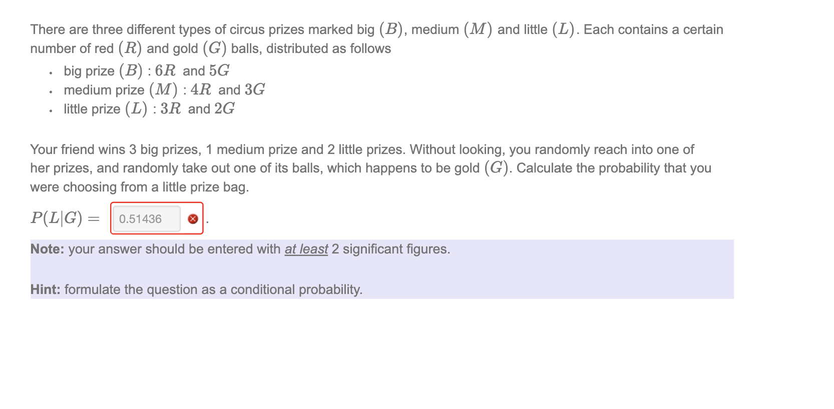 Solved There are three different types of circus prizes | Chegg.com