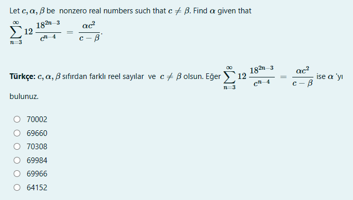 Solved Let c,α,β be nonzero real numbers such that c =β. | Chegg.com