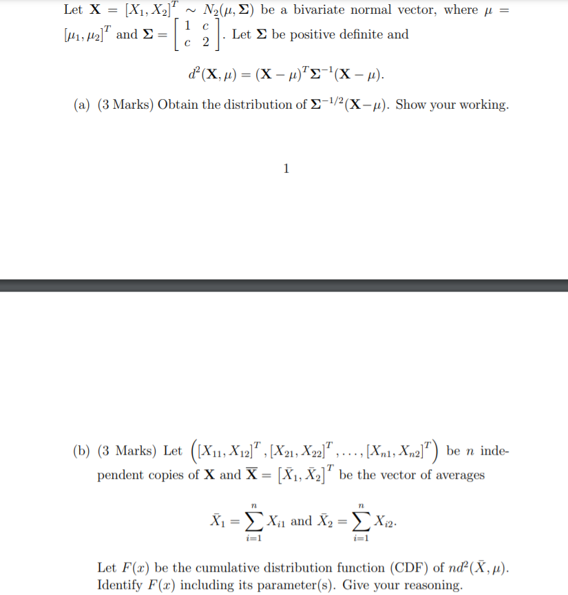 Let X = (X1, X2) [141, 42) Let X = (X1, X2) [141, 42)