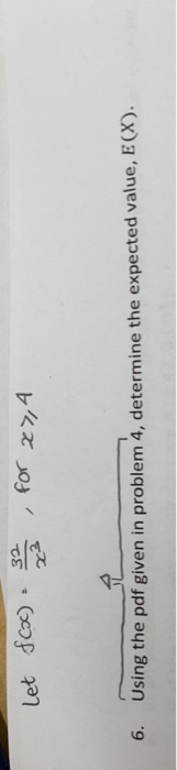 Solved Let c for 2C 6. Using the pdf given in problem 4, | Chegg.com