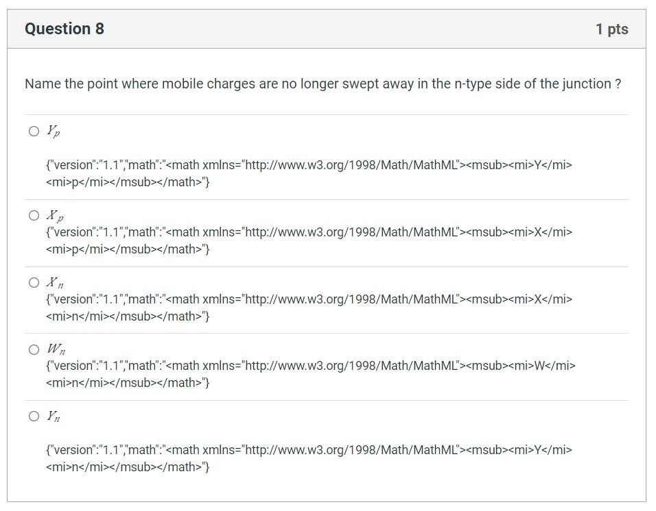 Solved Question 8 1 pts Name the point where mobile charges | Chegg.com