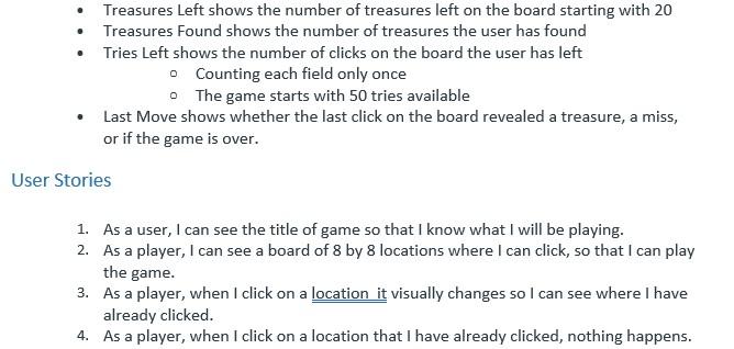 Solved The Java Treasure Hunt Game Please do not post | Chegg.com