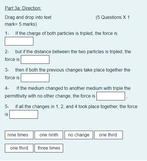 Solved Part 3a: Direction: Drag and drop into text (5 | Chegg.com