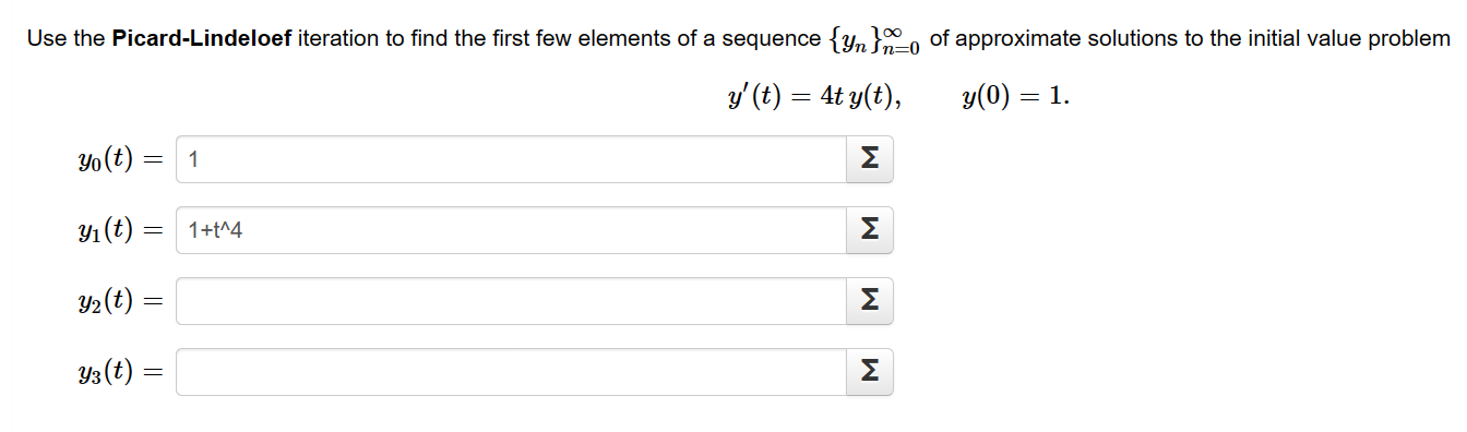 Solved Use the Picard-Lindeloef iteration to find the first | Chegg.com