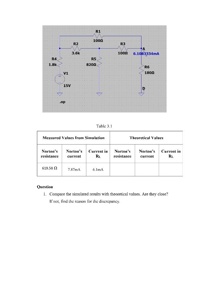 Solved Question 1. Compare the simulated results with | Chegg.com