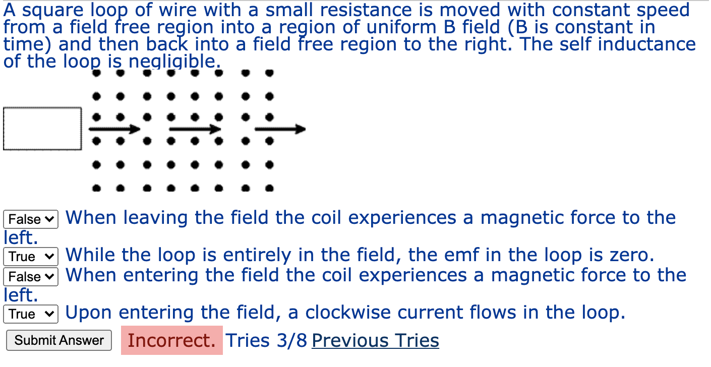 Solved A square loop of wire with a small resistance is | Chegg.com