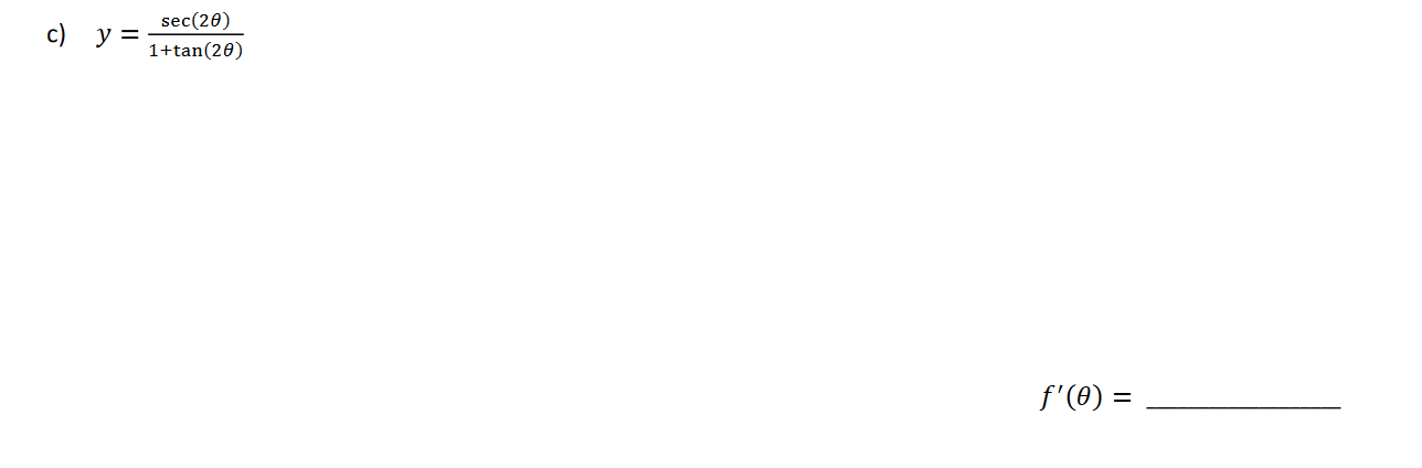 Solved 2.) Differentiate the following trigonometric | Chegg.com