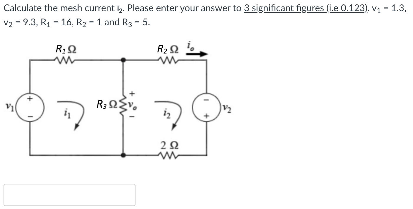 Solved Calculate the mesh current \\( \\mathbf{i}_{2} \\). | Chegg.com