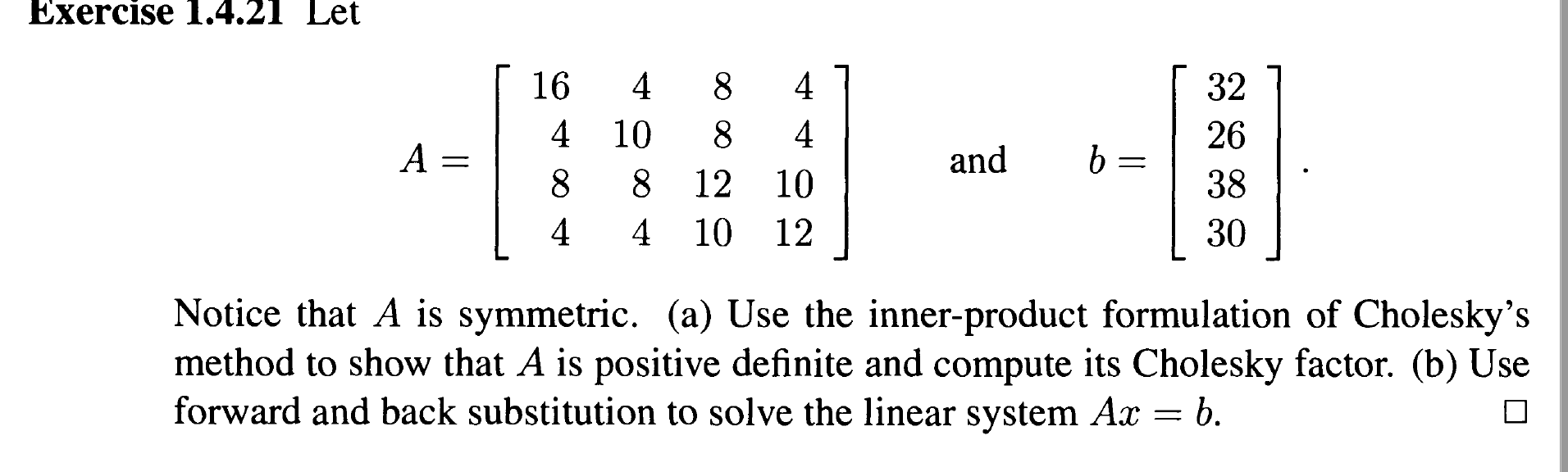 Exercise 1.4.31 Use the outer-product form to work | Chegg.com