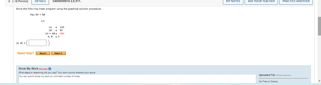 Solved Solve the following linear program using the | Chegg.com