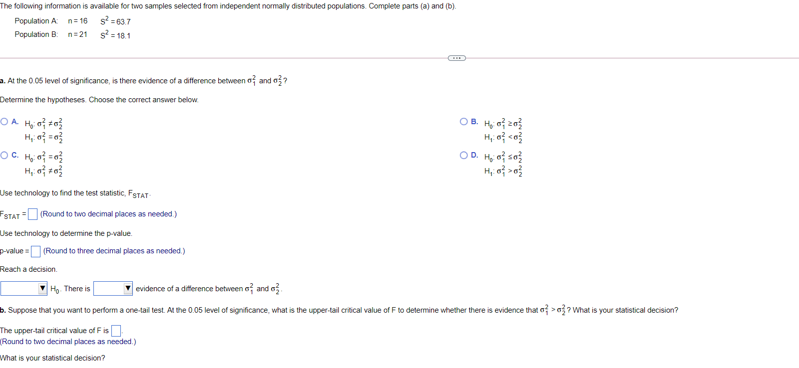 Solved The following information is available for two | Chegg.com