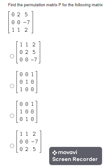 Solved Find the permutation matrix P for the following | Chegg.com