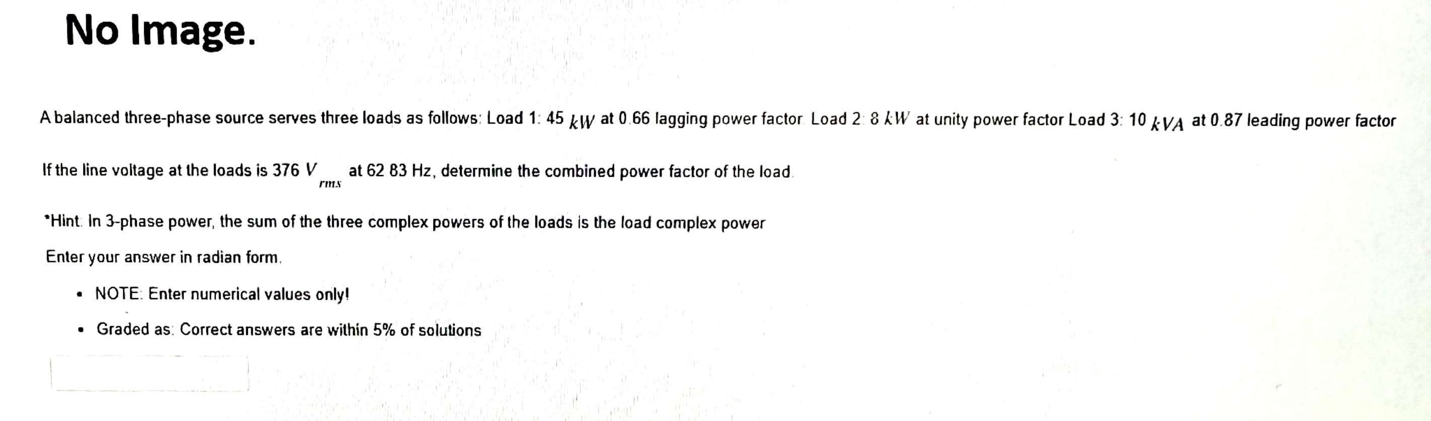 Solved A balanced three-phase source serves three loads as | Chegg.com