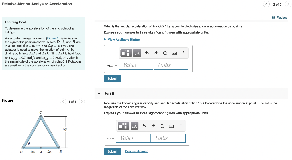 Solved Relative-Motion Analysis: Acceleration 2 of 2 II | Chegg.com