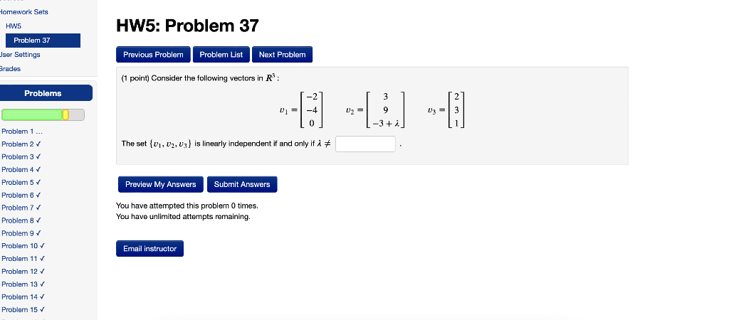 Solved The set {𝑣1,𝑣2,𝑣3}{v1,v2,v3} is linearly | Chegg.com