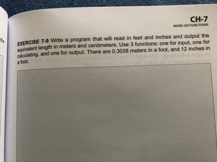 Solved Ch 7 More On Functions Exercise 7 9 Write A Program