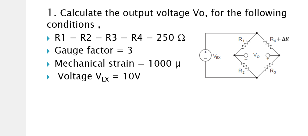 Solved Calculate the output voltage Vo, ﻿for the | Chegg.com
