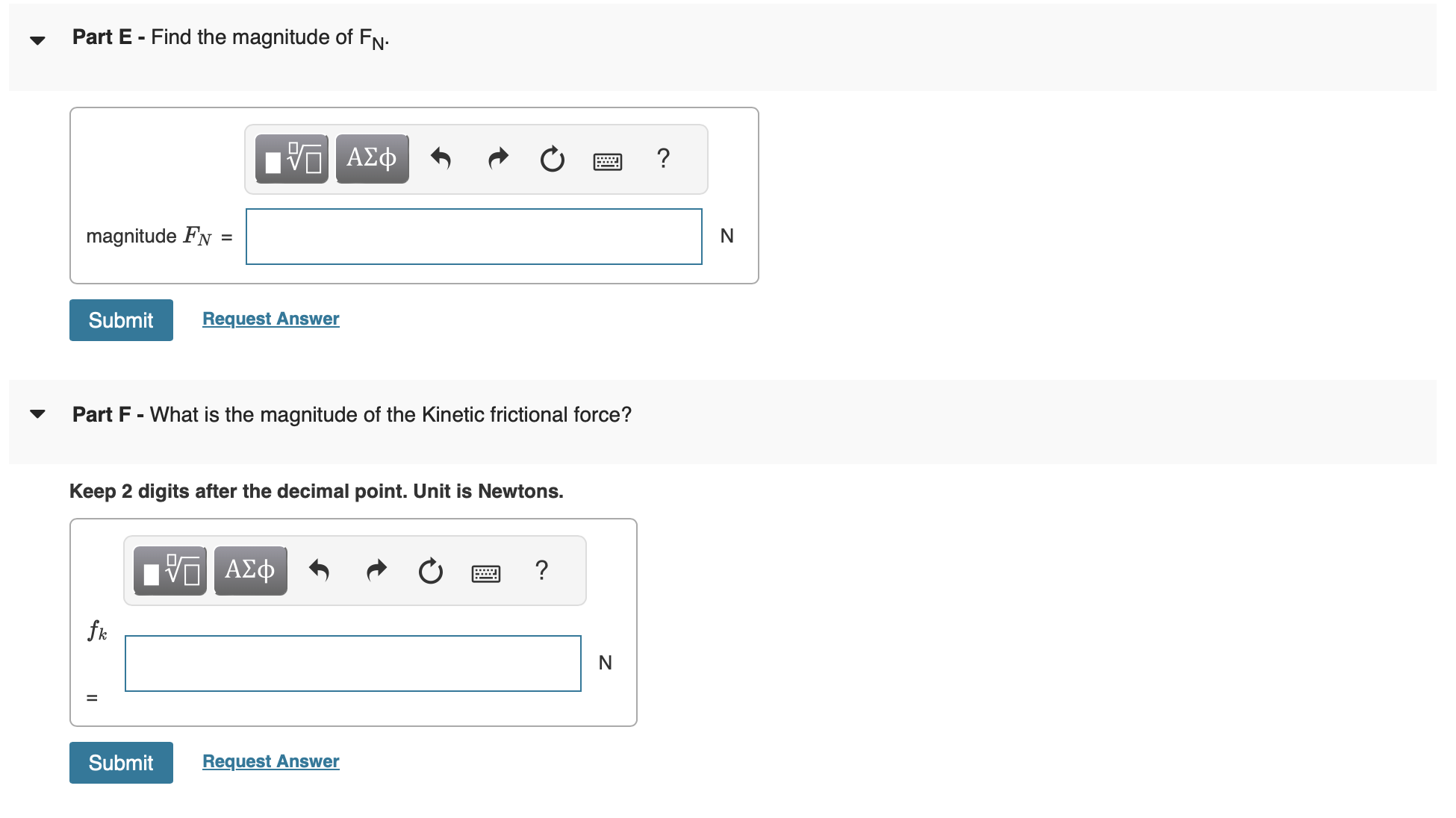 Learning Goal: Application of Newton's Laws including | Chegg.com