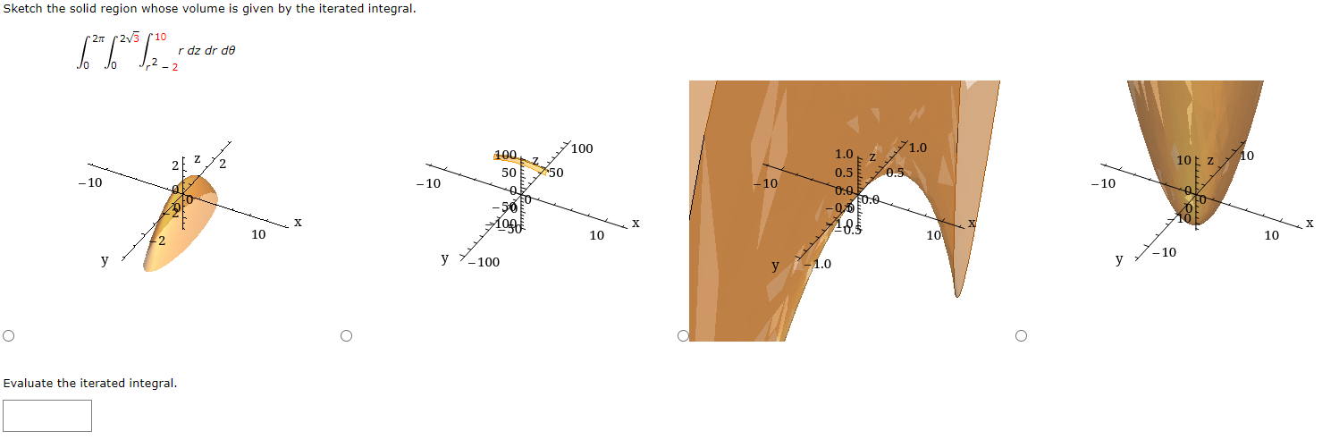 Solved Sketch the solid region whose volume is given by the | Chegg.com Solved Sketch the solid region whose volume is given by the | Chegg.com