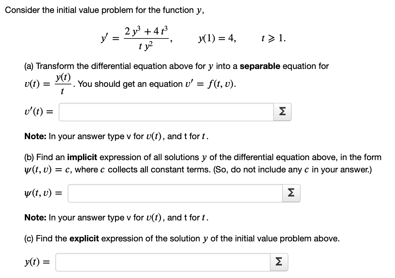 Solved Consider the initial value problem for the function | Chegg.com