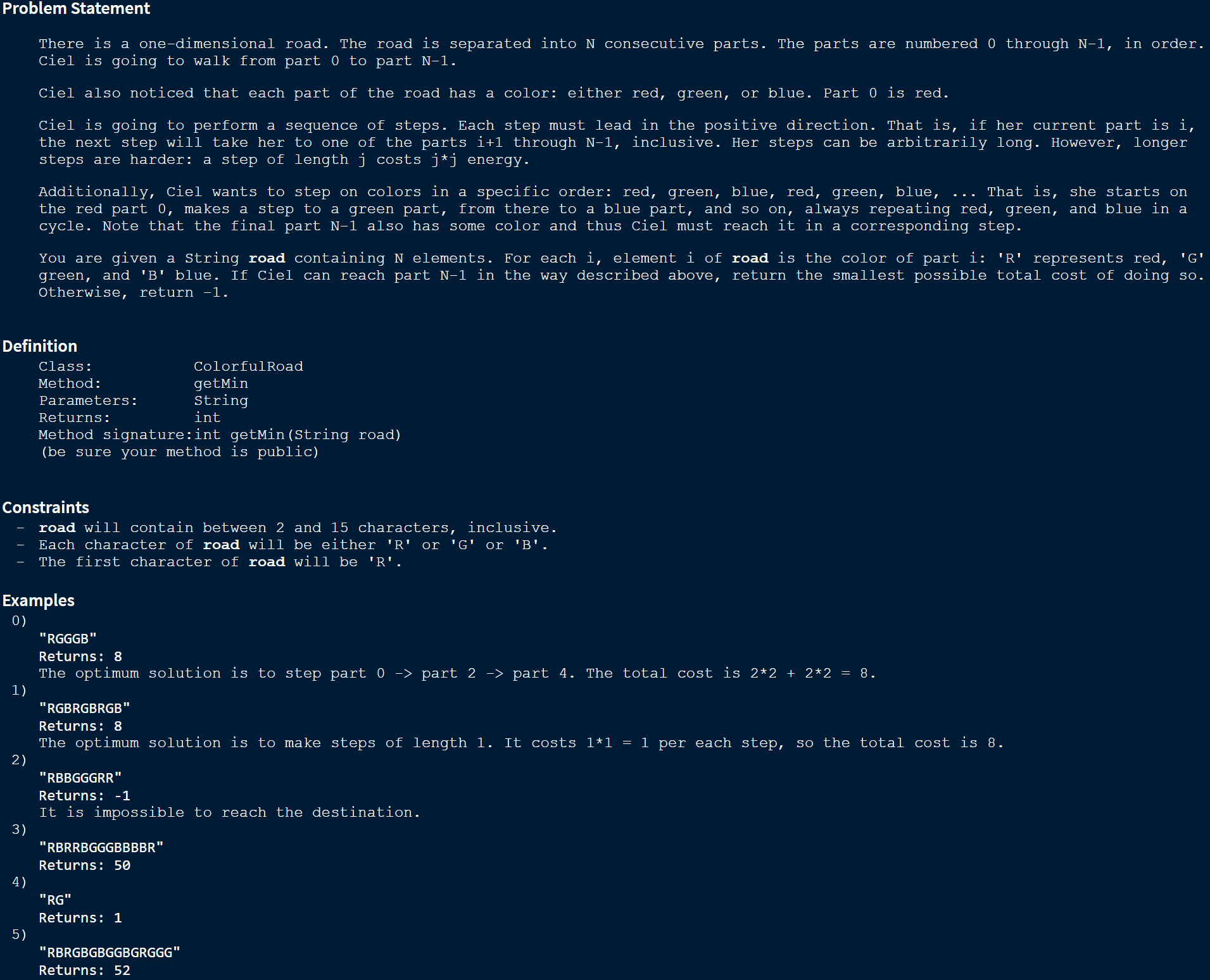 Solved Problem Statement There is a one-dimensional road. | Chegg.com