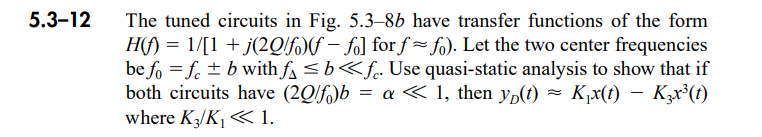 Solved 5.3-12 The tuned circuits in Fig. 5.3–8b have | Chegg.com