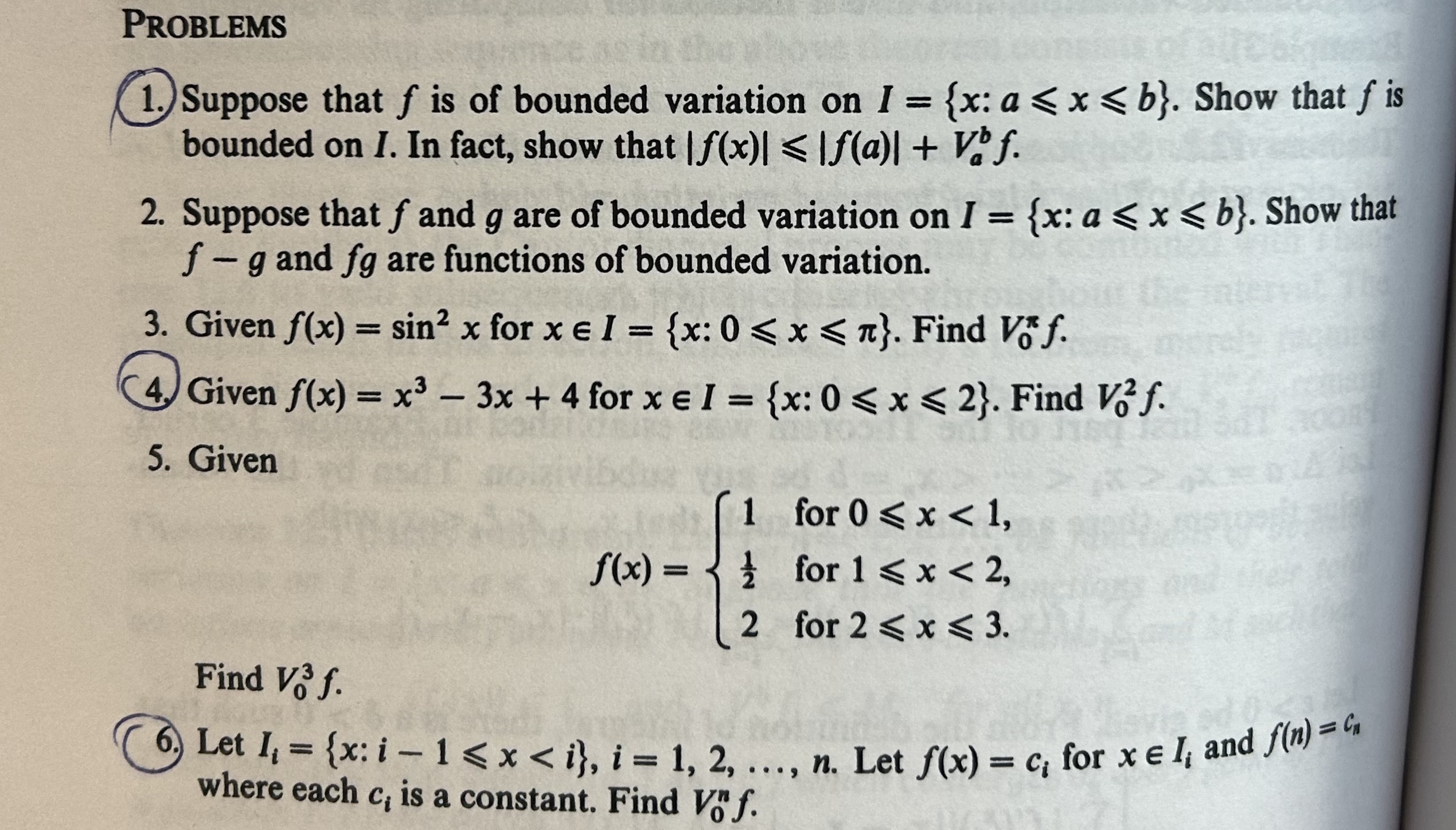 Solved 1 Suppose That F Is Of Bounded Variation On