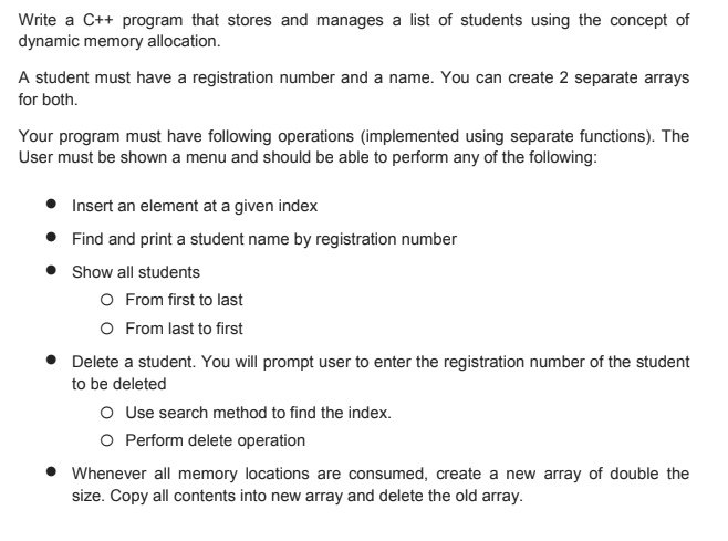 Solved please do it only using iostream, also without class | Chegg.com