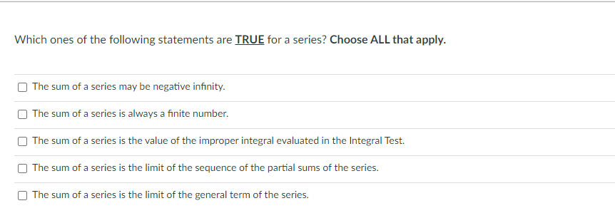 Solved Which ones of the following statements are TRUE for a | Chegg.com