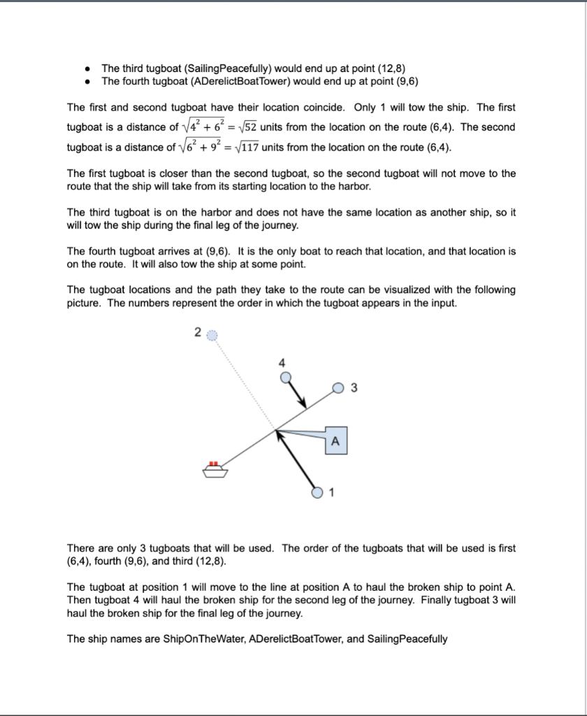 Solved Tugboat Troubles Objective Give practice with sorting | Chegg.com
