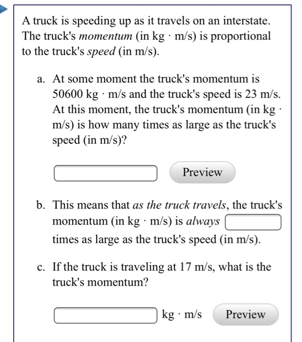 Solved A truck is speeding up as it travels on an | Chegg.com