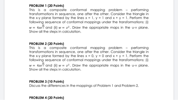 Solved PROBLEM 1 (20 Points) This is a composite conformal | Chegg.com