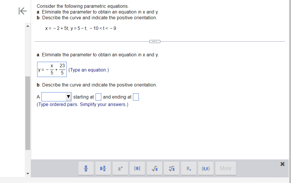 [solved] Consider The Following Parametric Equations A E
