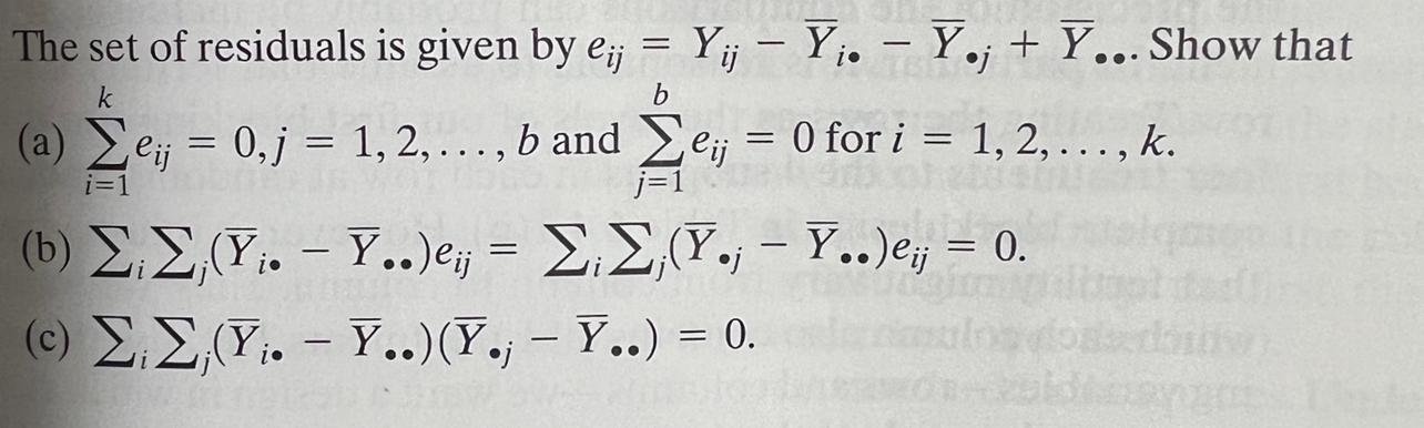 Solved The set of residuals is given by | Chegg.com
