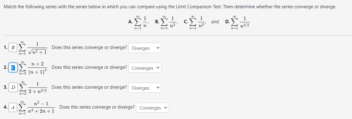 Solved Match the following series with the series below in | Chegg.com Solved Match the following series with the series below in | Chegg.com