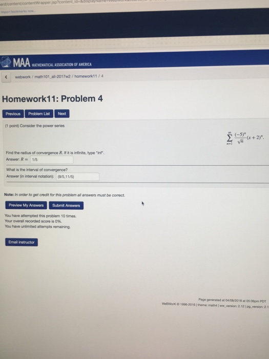 Solved MATHEMATICAL ASSOCIATION OF AMERICA webwork/math 101 | Chegg.com Solved MATHEMATICAL ASSOCIATION OF AMERICA webwork/math 101 | Chegg.com