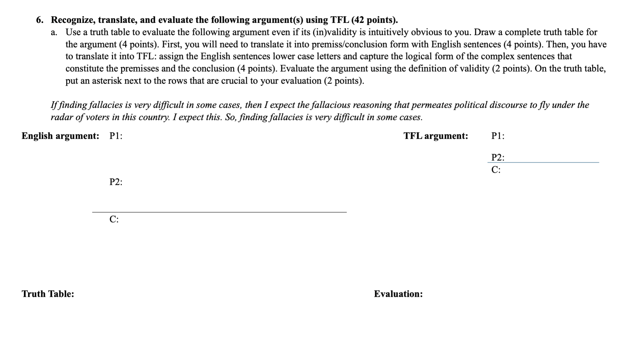 Solved 6. ﻿Recognize, translate, and evaluate the following | Chegg.com