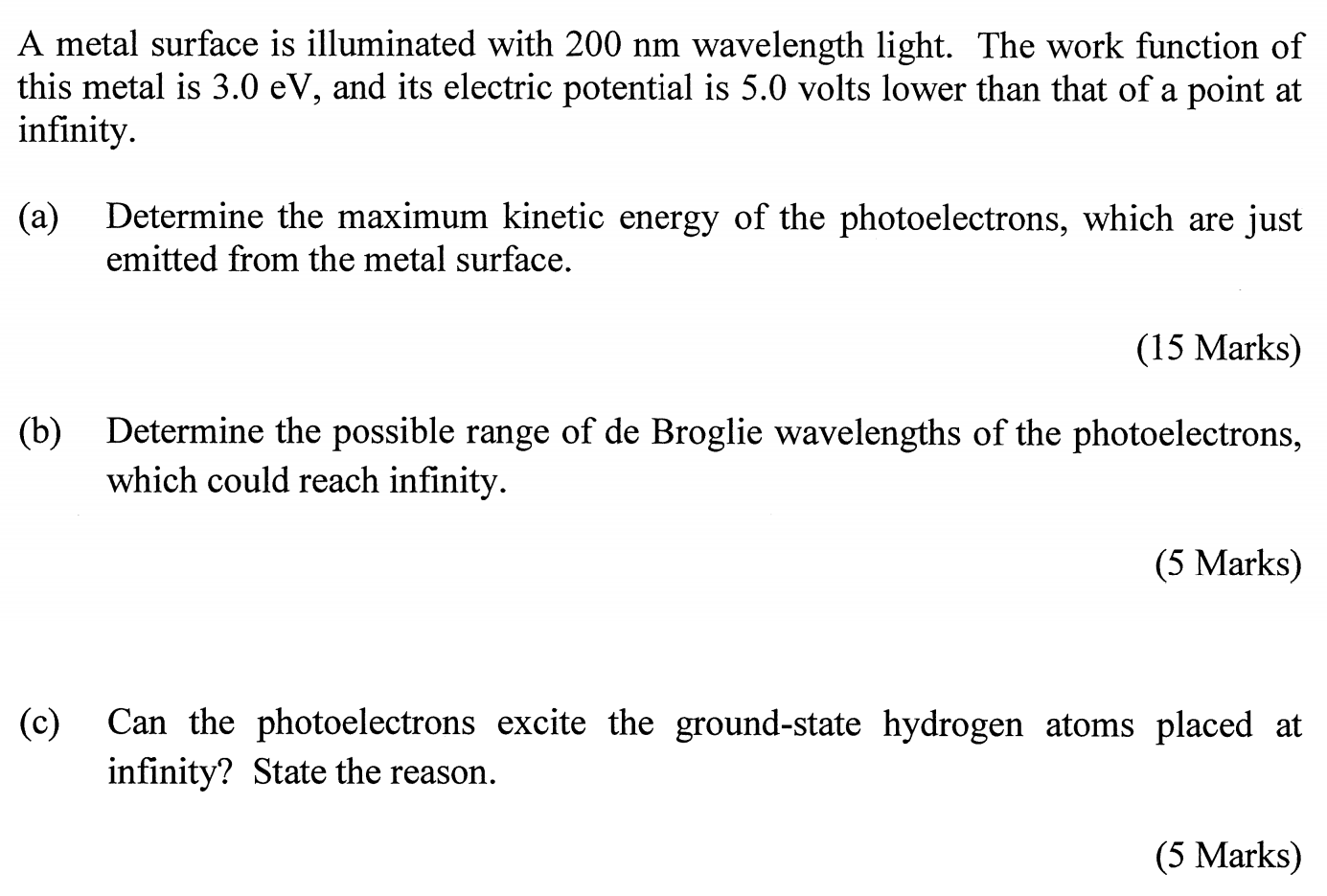 Solved A metal surface is illuminated with 200 nm wavelength | Chegg.com