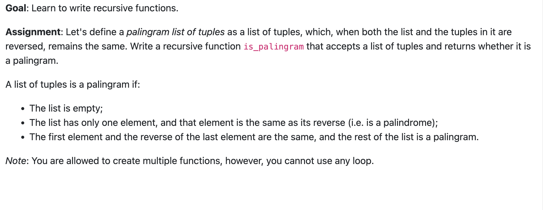 Solved Goal: Learn to write recursive functions.Assignment: | Chegg.com Solved Goal: Learn to write recursive functions.Assignment: | Chegg.com