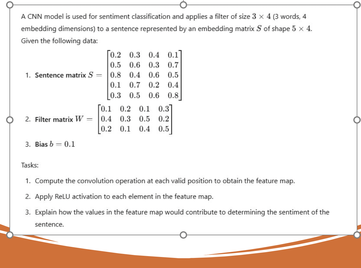 Solved A CNN ﻿model is ﻿used for sentiment ﻿classification | Chegg.com