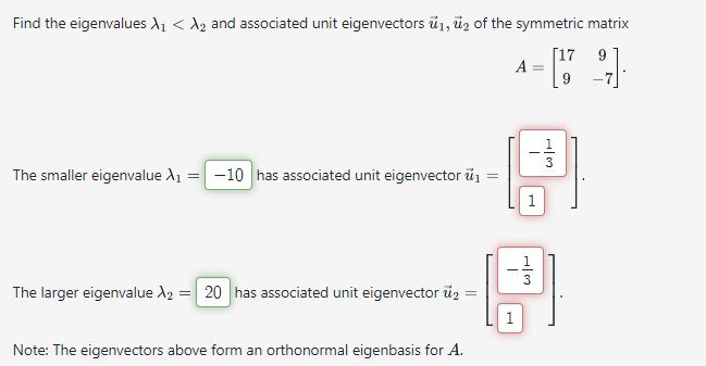 Solved Find the eigenvalues λ1