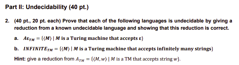 Solved (40 pt., 20 pt. each) Prove that each of the | Chegg.com