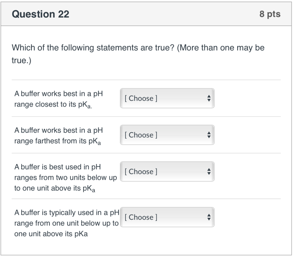 Solved Question 22 8 pts Which of the following statements | Chegg.com