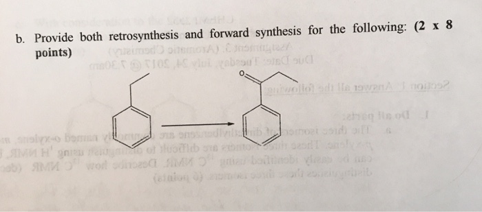 Solved b. Provide both retrosynthesis and forward synthesis | Chegg.com