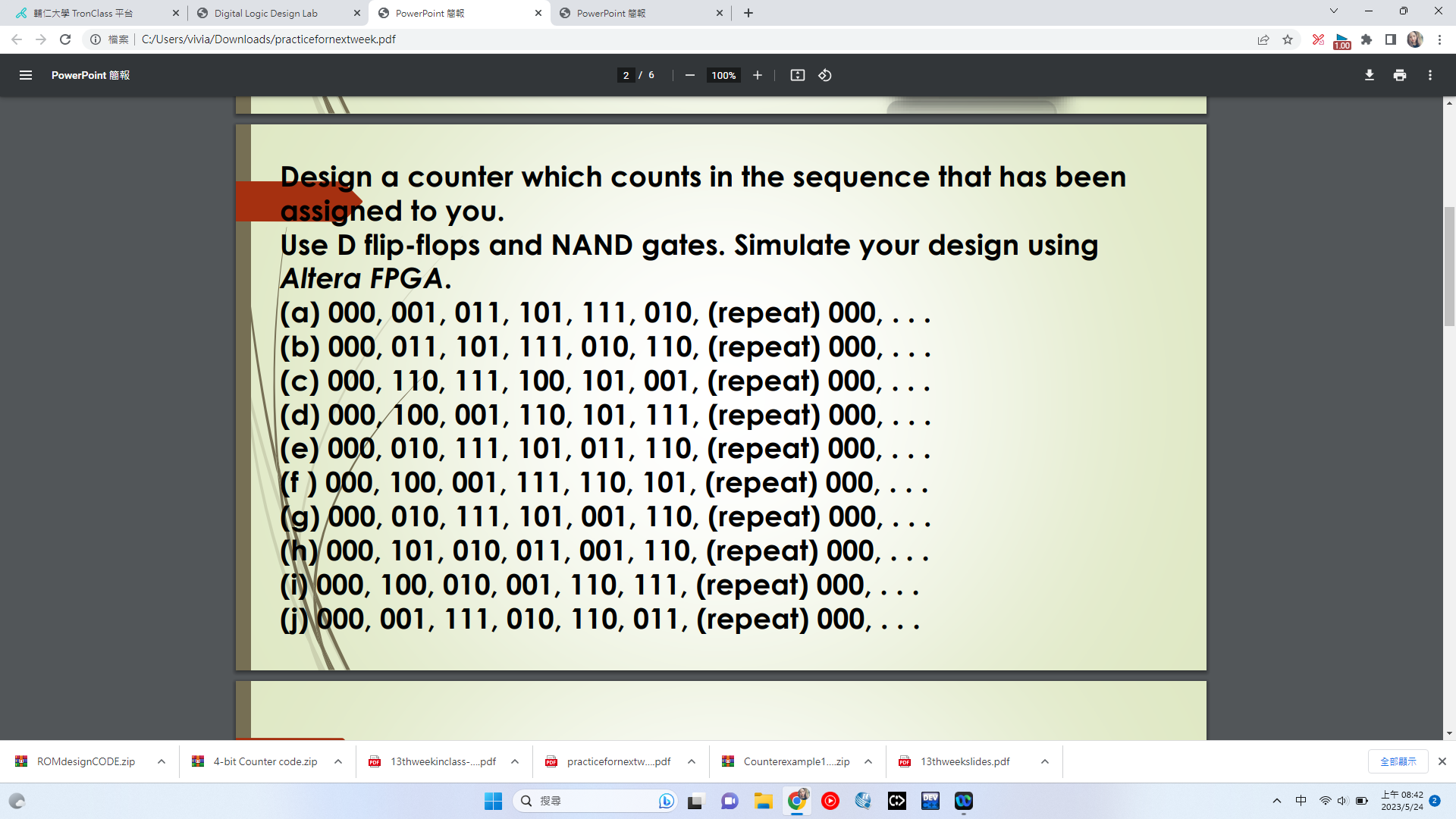 Solved Design a counter which counts in the sequence that | Chegg.com
