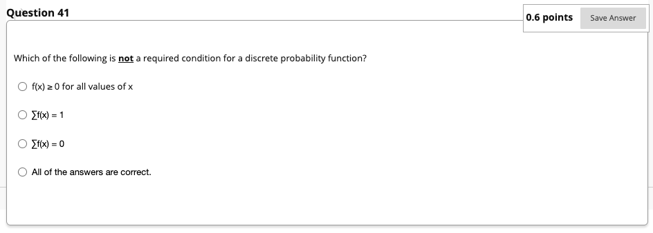 Solved Which of the following is not a required condition | Chegg.com