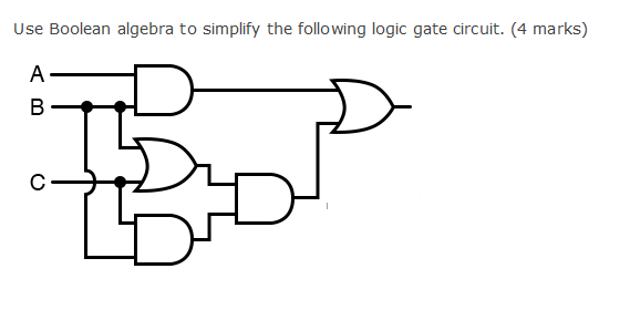 Solved Use Boolean algebra to simplify the following logic | Chegg.com