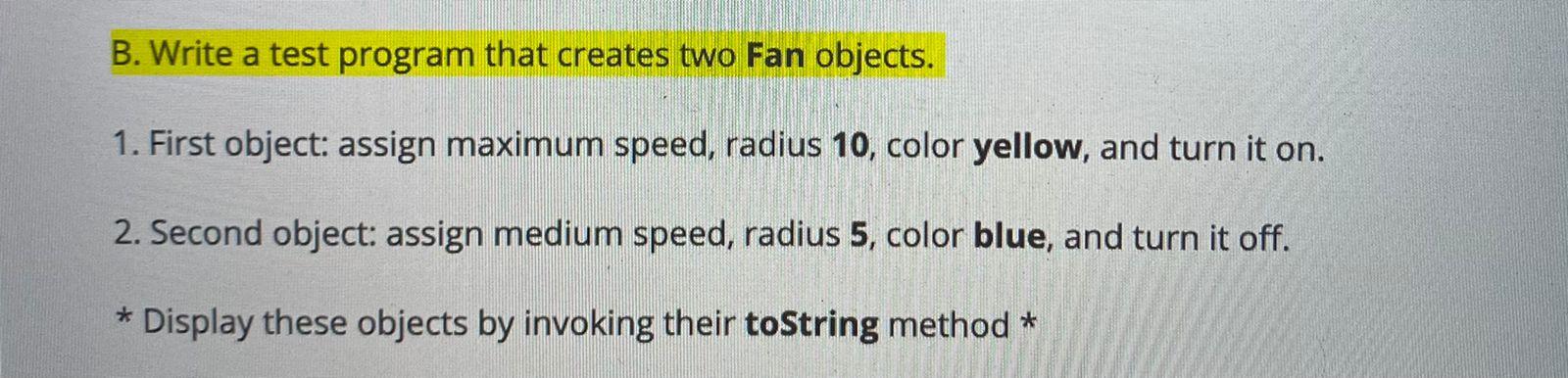 Solved Homework in JAVA programming fundamentals 2, (Object | Chegg.com