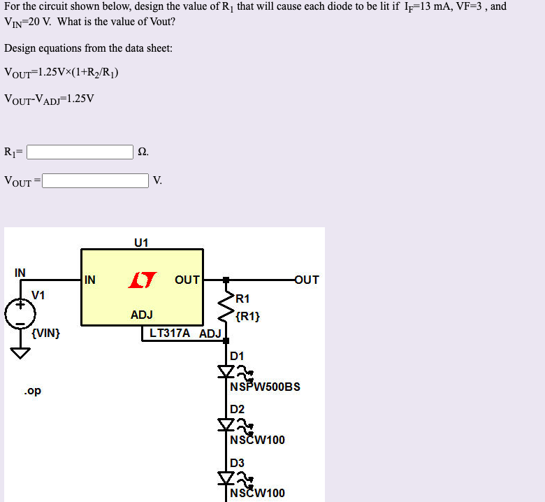 Solved For the circuit shown below, design the value of Ry | Chegg.com