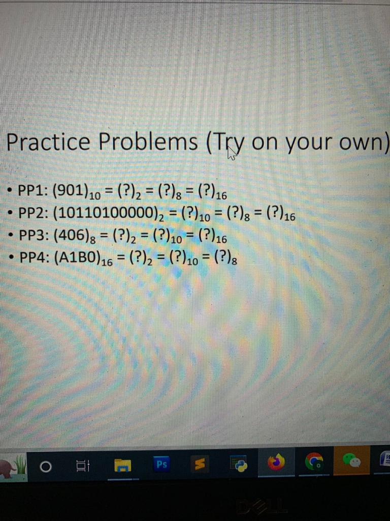 Solved Practice Problems (Try on your own) -PP1: | Chegg.com
